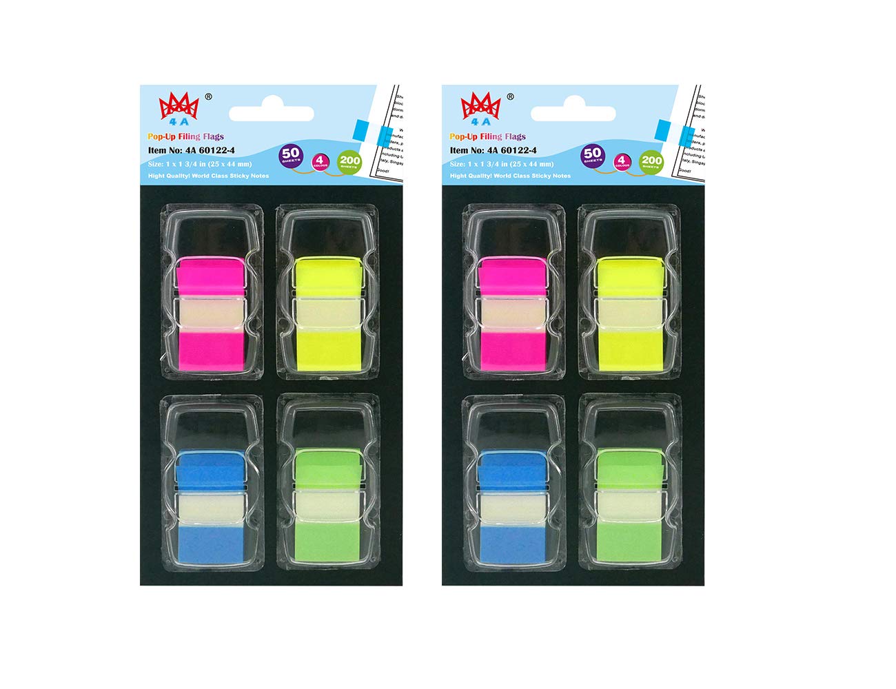 Amazon.com : 4A Pop-up Flags Set,Page Marker Index Label,Transparent ...