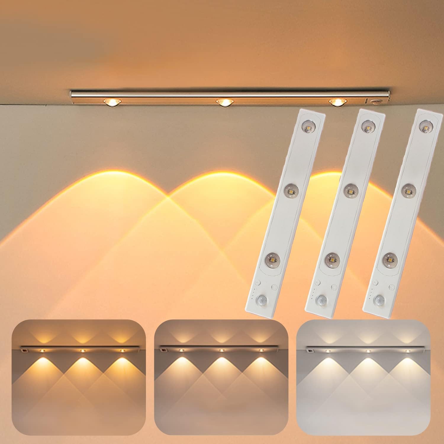 Amazon.com: LED Motion Sensor Cabinet Lights, Under Counter Closet ...