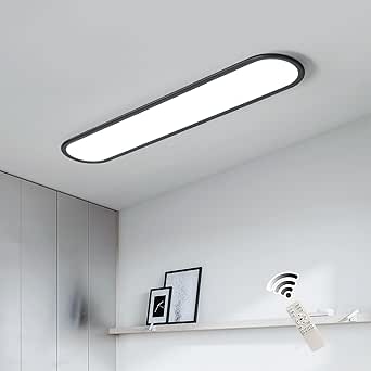 Ganeed Modern Linear Ceiling Lights,48W Dimmable LED Ceiling Lamp, High ...