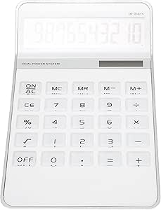 Dual Power Calculator, Solar Battery Powered Desktop Calculator, High ...
