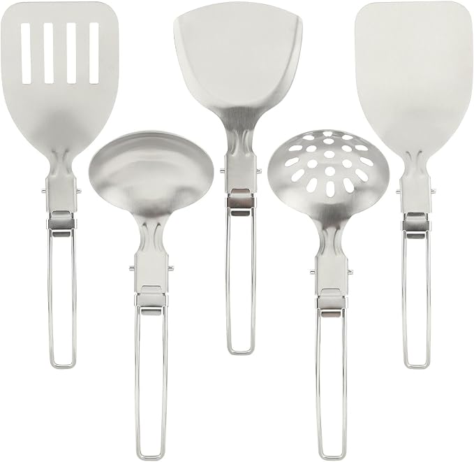 Amazon.com: 5pcs Folding Baking Kitchen Utensils Set, Portable Cooking ...