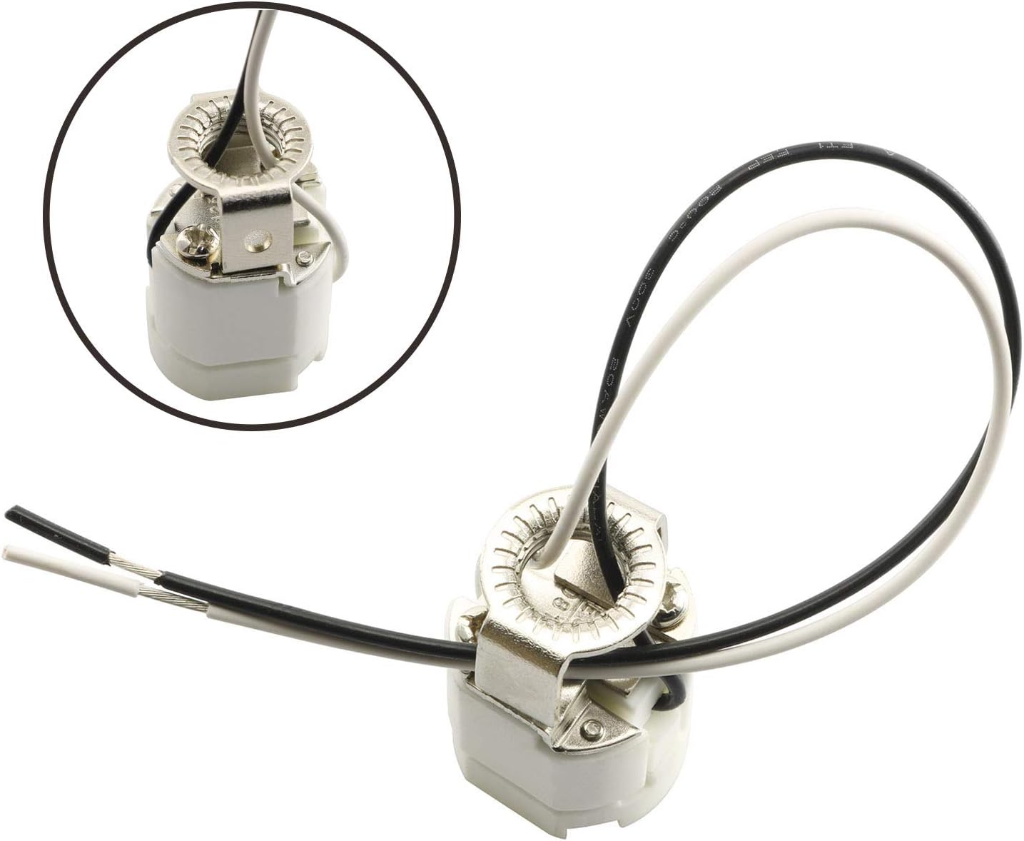 E11 Mini-Candelabra Base Ceramic Lampholder,TWDRTDD Mini Can E-11 Base ...