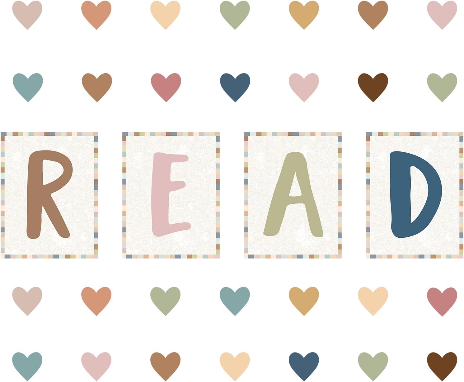 Amazon.com: Whaline 37Pcs Boho Classroom Reading Posters Boho Heart ...