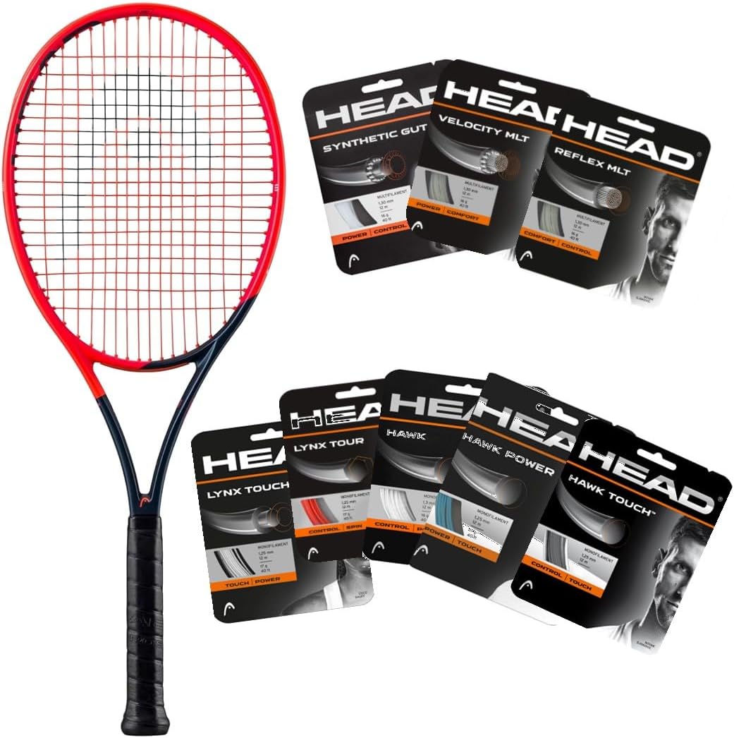 Amazon.com : Head Auxetic Radical Pro Tennis Racquet Strung with Your Choice of String : Sports ...