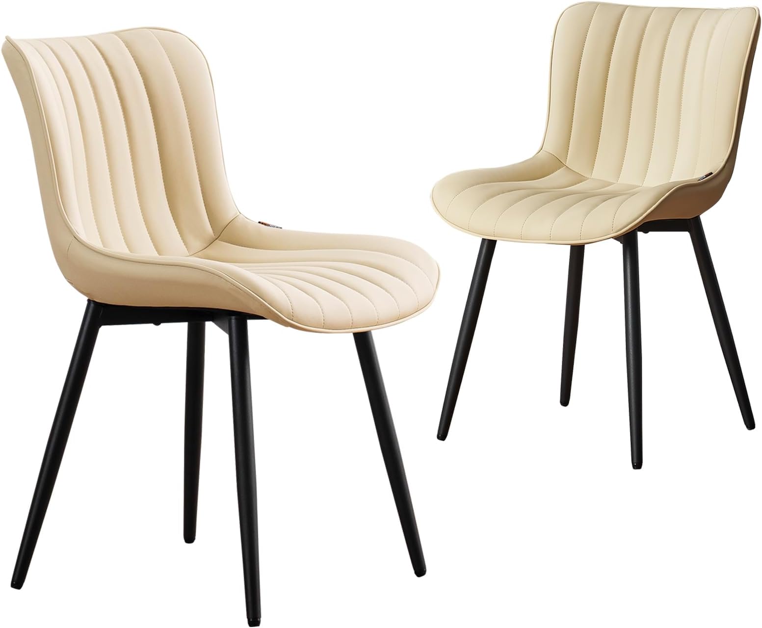 Amazon.com - GTATBTCTDG Faux Leather Dining Chairs Set of 2, Mid ...