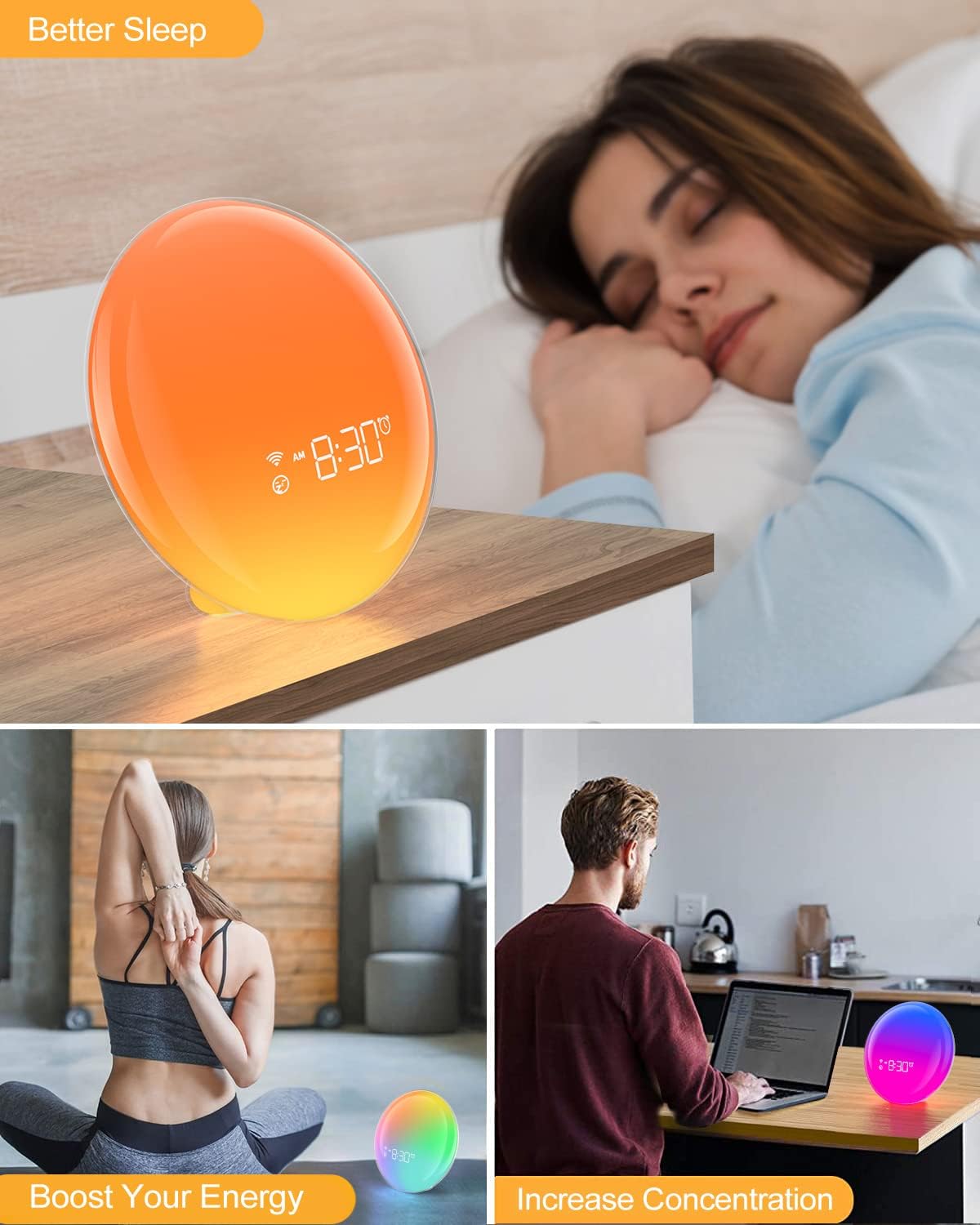Buy Dekala Arkenstone Sunrise Alarm Clock, Smart Wake-up Light, Ambient ...