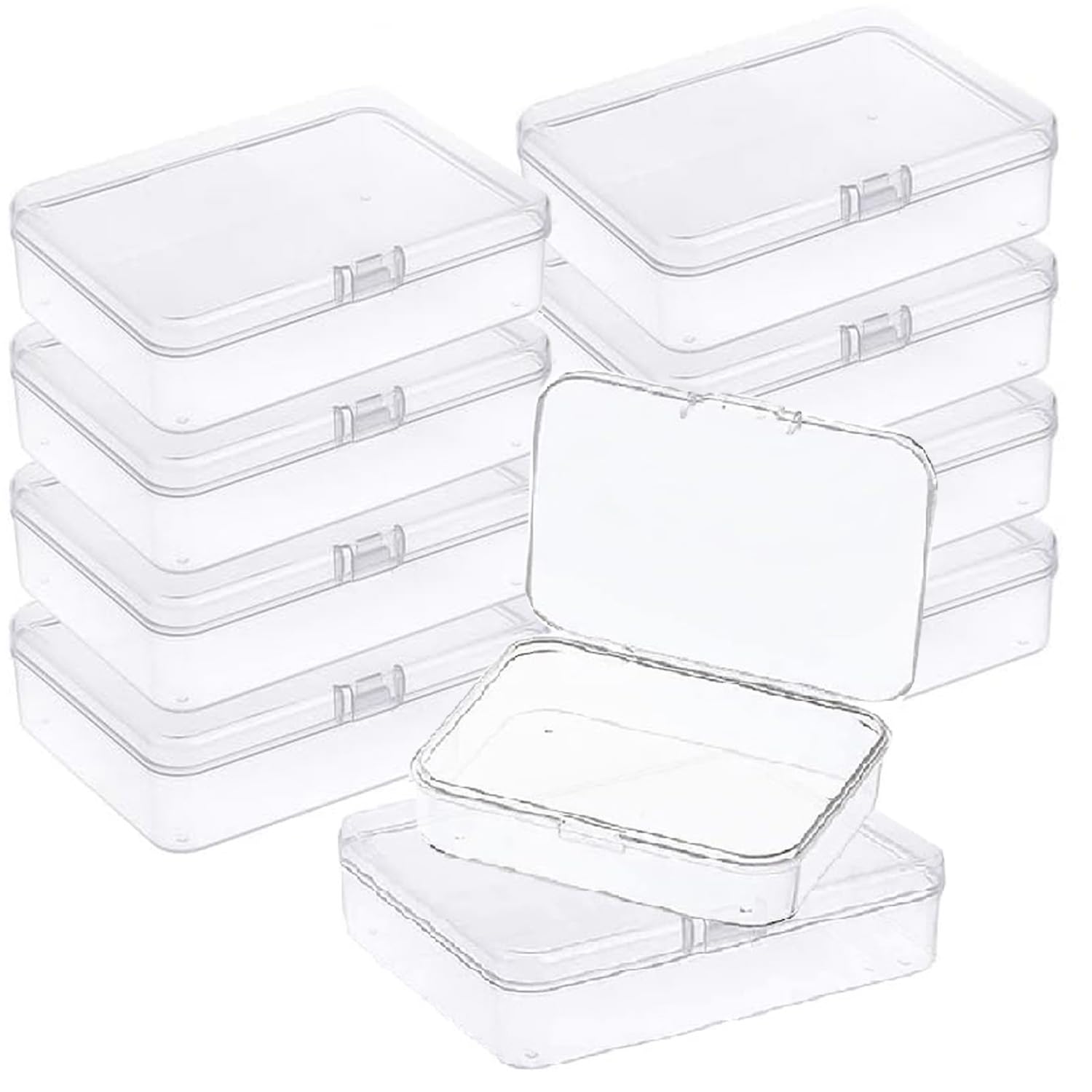 Wzenclave 10 Pack Mini Plastic Storage Containers Box with Lid ...