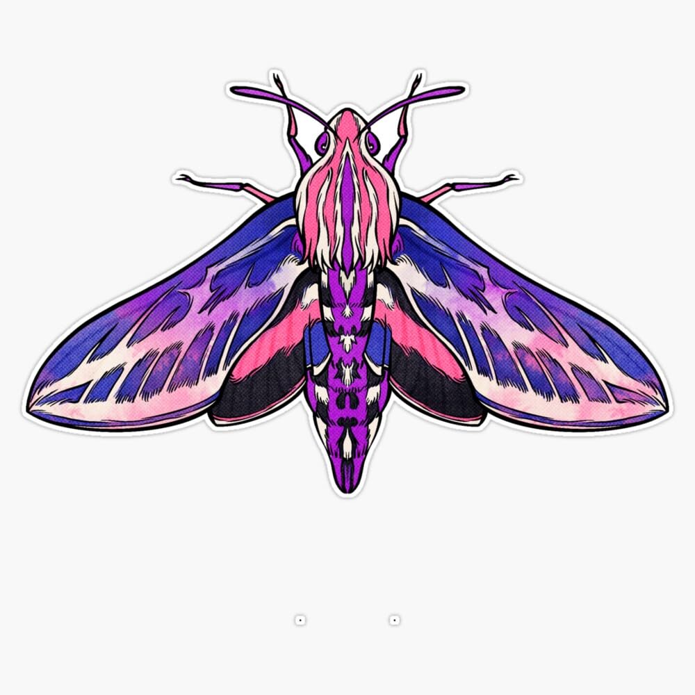 Amazon.com - Pride Moth Genderfluid Bumper Sticker Vinyl Decal 5"