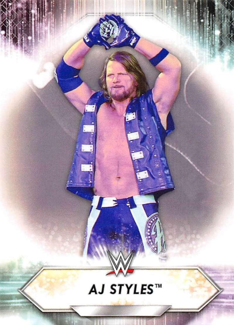Amazon.com: 2021 Topps WWE #96 AJ Styles Wrestling Trading Card ...