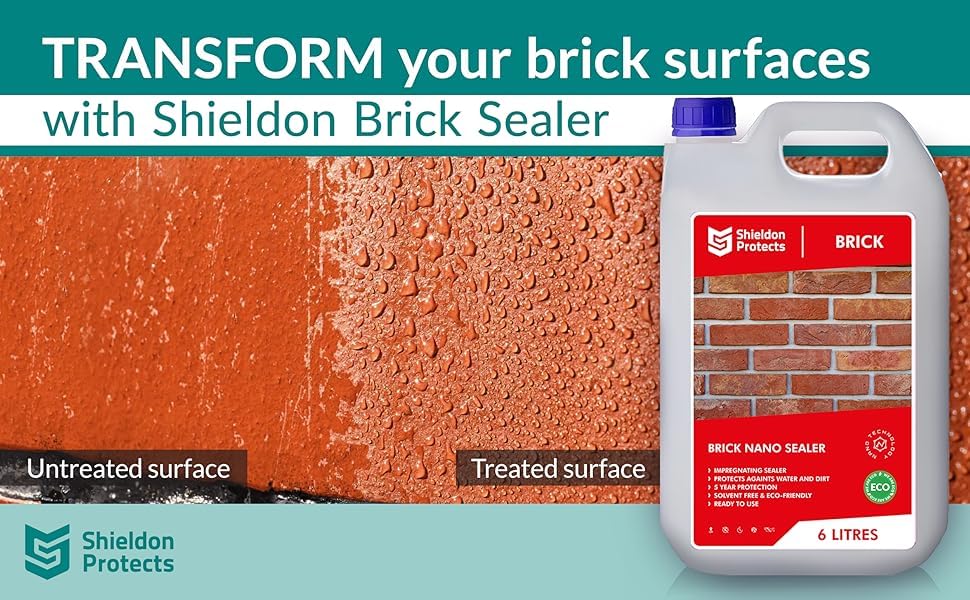 Brick Sealer by Shieldon Protects – Transparent, Waterproof, Breathable ...