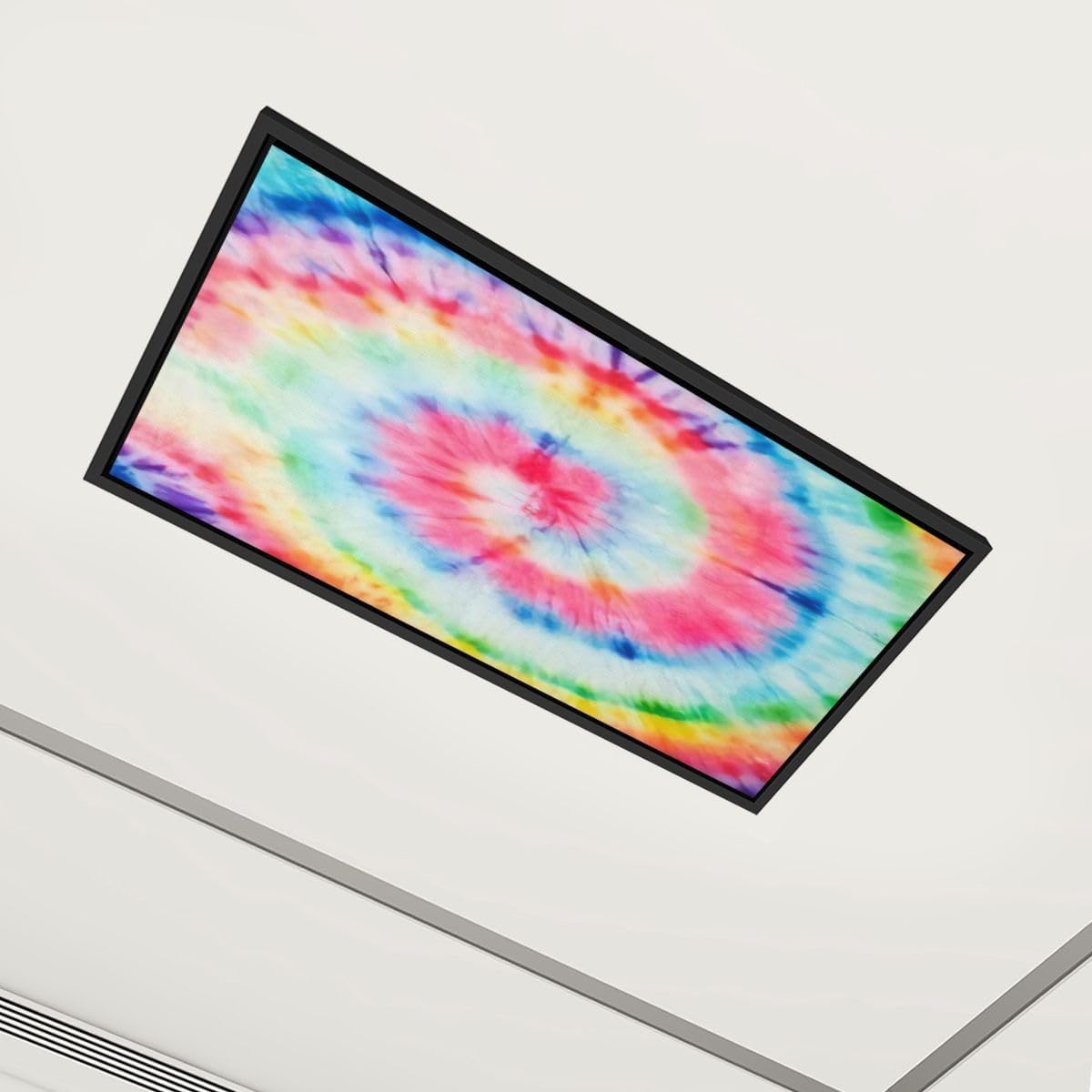 4 x 2 ft Decorative Fluorescent Light Cover for Ceiling Lights Spiral ...
