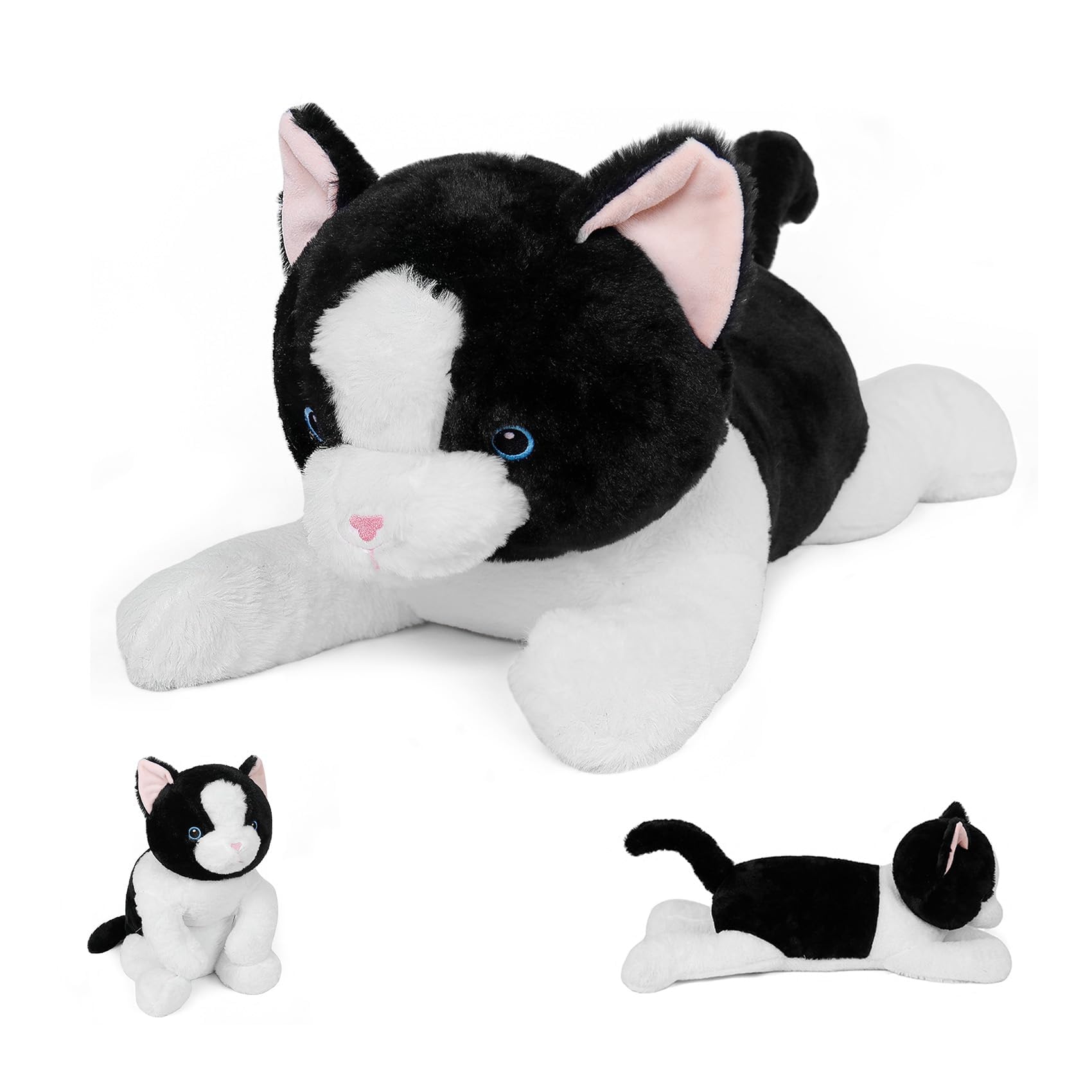 Amazon.com: JellyMallow 5 lbs, 27 inches Cat Weighted Stuffed Animals ...