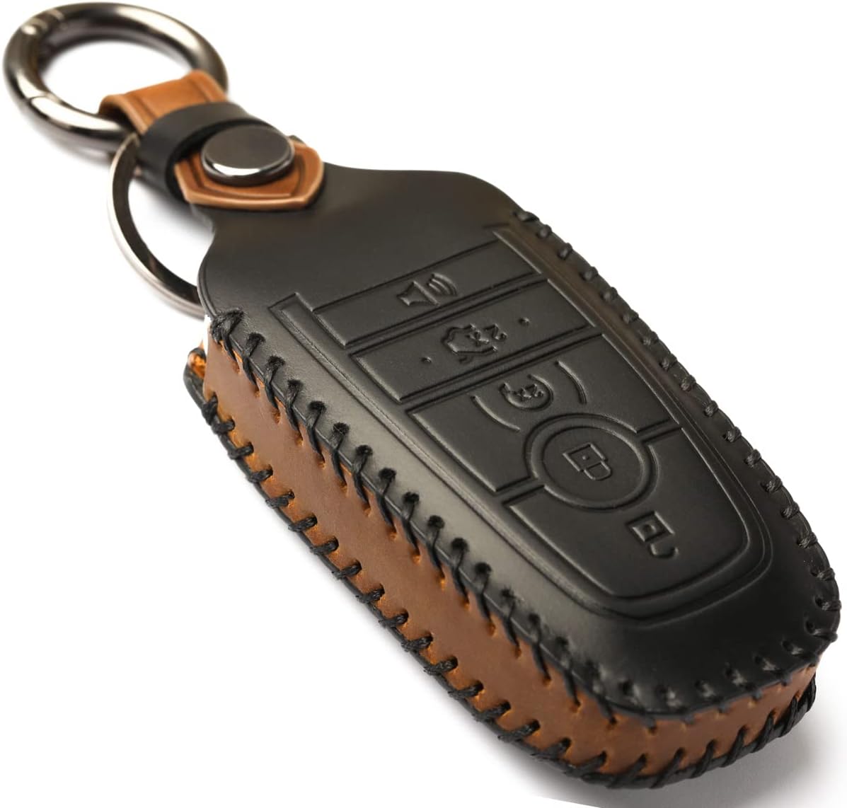 Amazon.com: Kespevn for Ford Key Fob Cover with Leather Keychain Soft ...