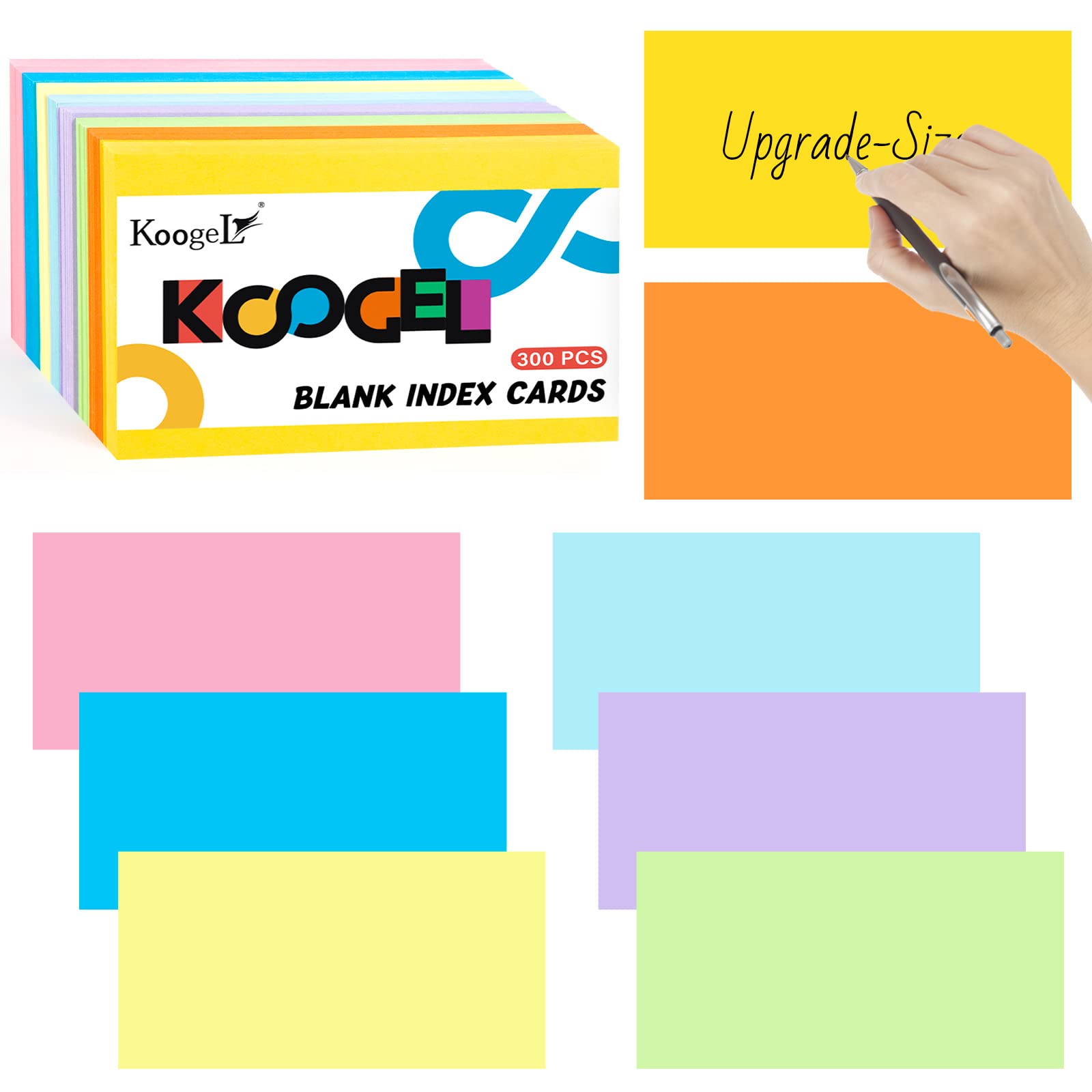 Snapklik.com : 300PCS Blank Index Cards, 3 X 5 Inch Index Cards Unruled ...
