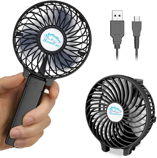 VersionTech Hand Held Fan,Portable Handheld USB Rechargeable Fans with ...