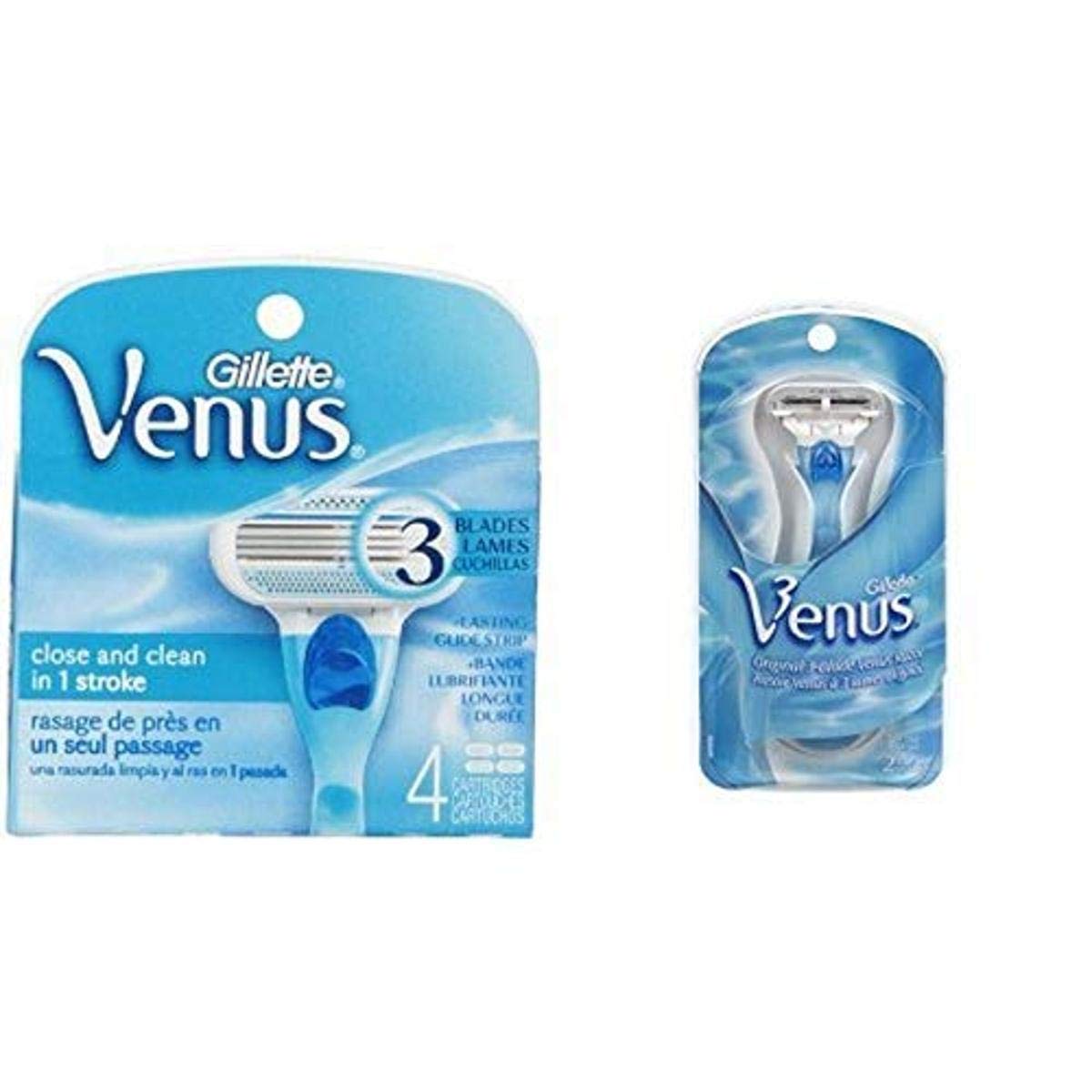 Amazon.com: Gillette Venus Women's Razor Bundle (1 Razor Blade and 6 ...