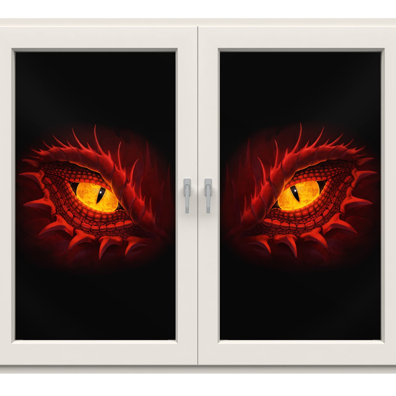Amazon.com: Tatuo 2 Pcs Halloween Spooky Eyes Window Door Cover ...