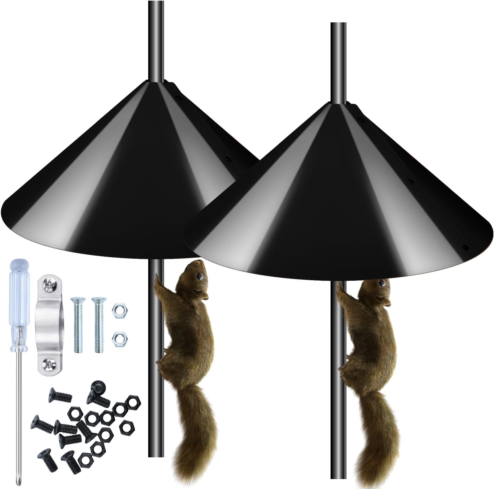 Amazon.com : Ziliny 2 Packs 24 Inch Large Squirrel Baffle for Bird ...