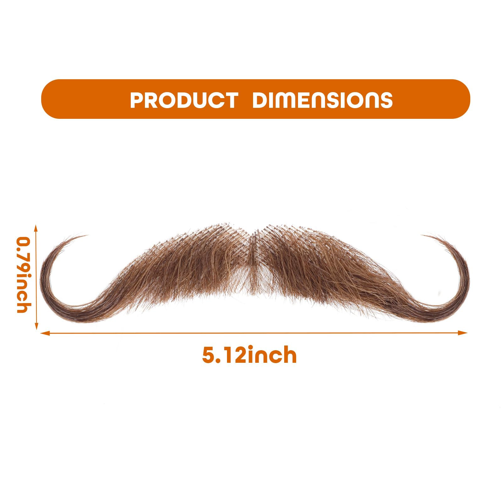 Snapklik.com : Fake Mustache Natural Realistic 100% Human Hair Fake ...