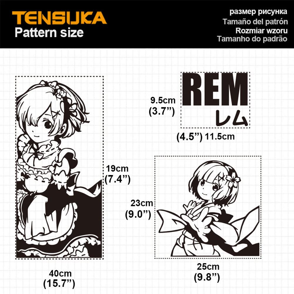 Calcomanías de anime Rem para funda de PC, calcomanía...B09PKHGKNM ...