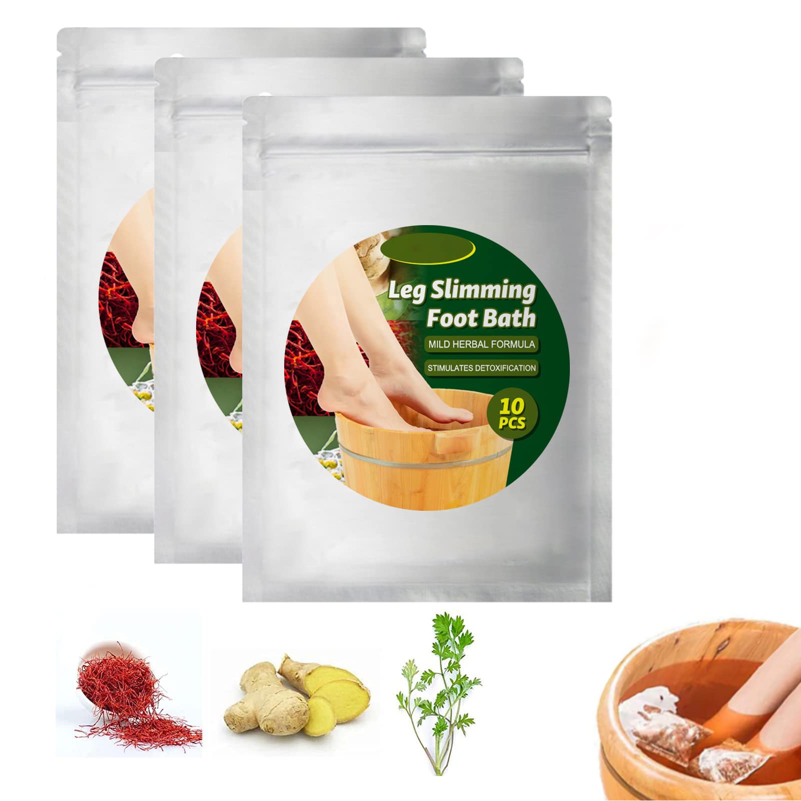 Buy LELEBEAR Lymphatic Drainage Ginger Foot Soak, Leg Slimming Foot ...