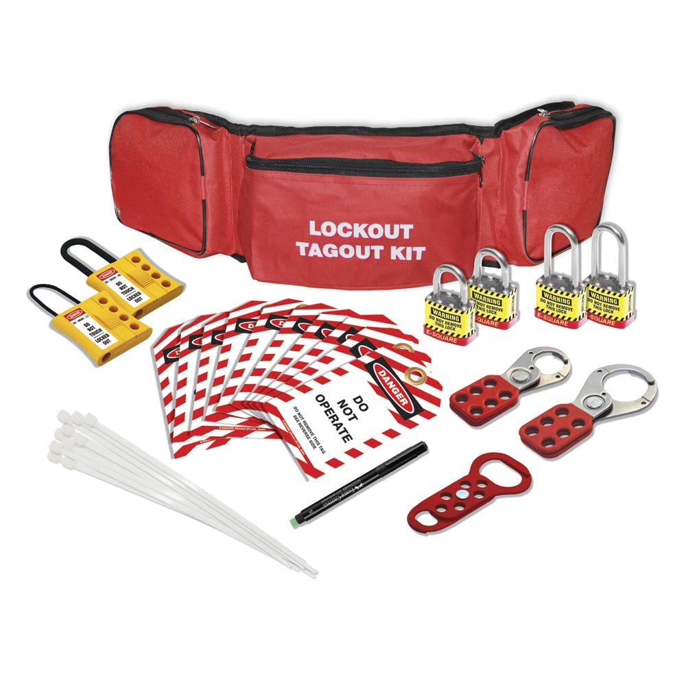 E Square Lockout Tagout Loto Kit Waist Pouch Premier Laminated ...