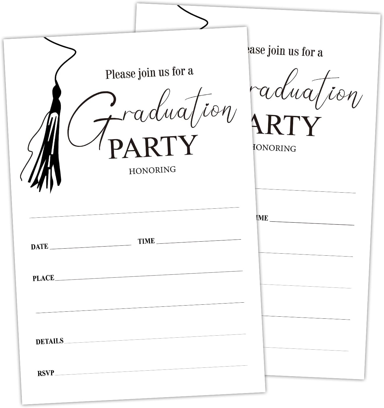 Amazon.com : rizotus 20 Graduation Party Invitations with Envelopes ...