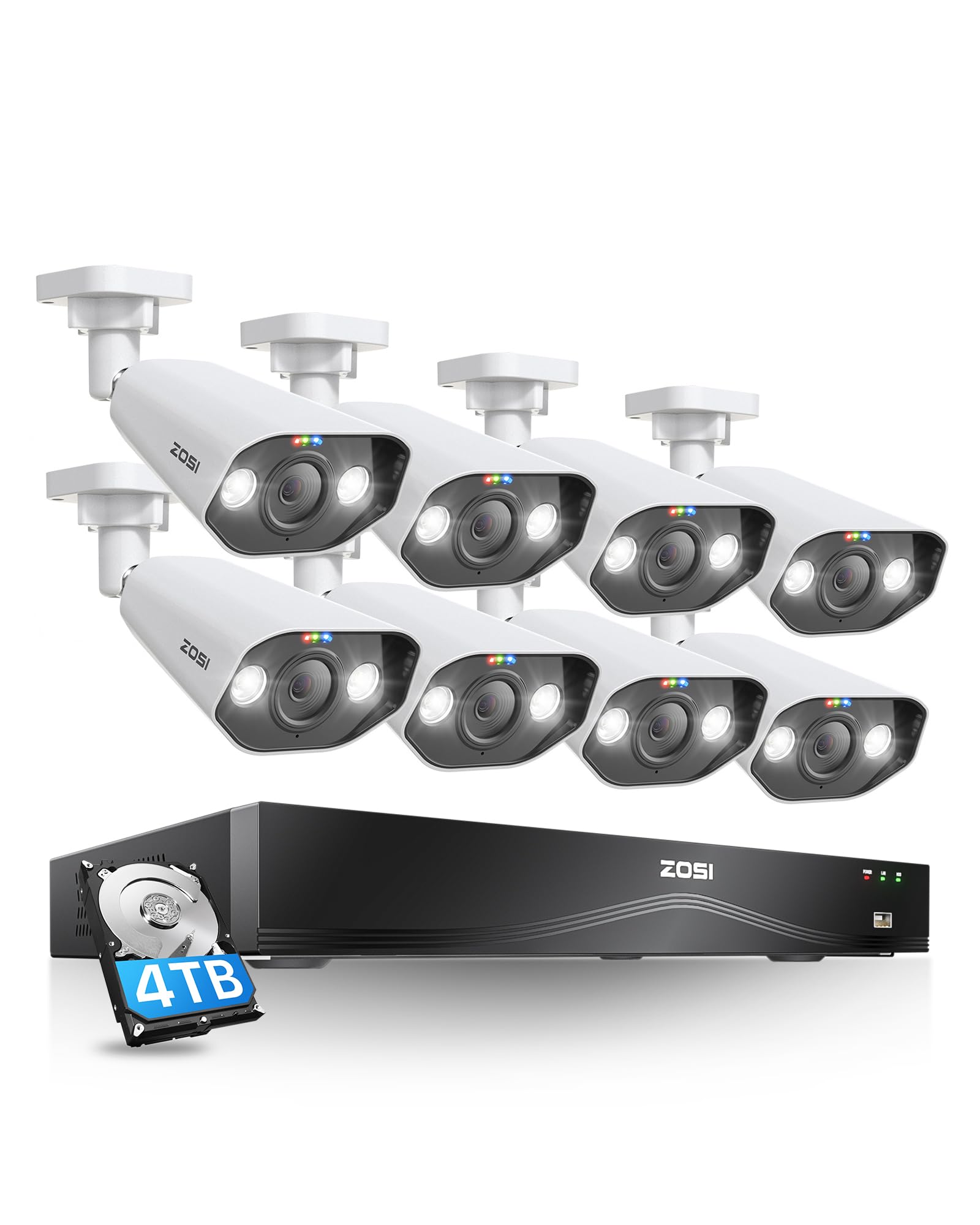 Amazon.com : ZOSI 24CH 4K Spotlight PoE Security Camera System with ...