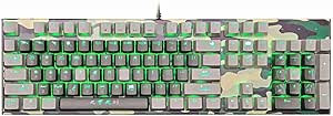 Merdia Mechanical Gaming Keyboard Wired Backlit OUTEM Red Switch ...