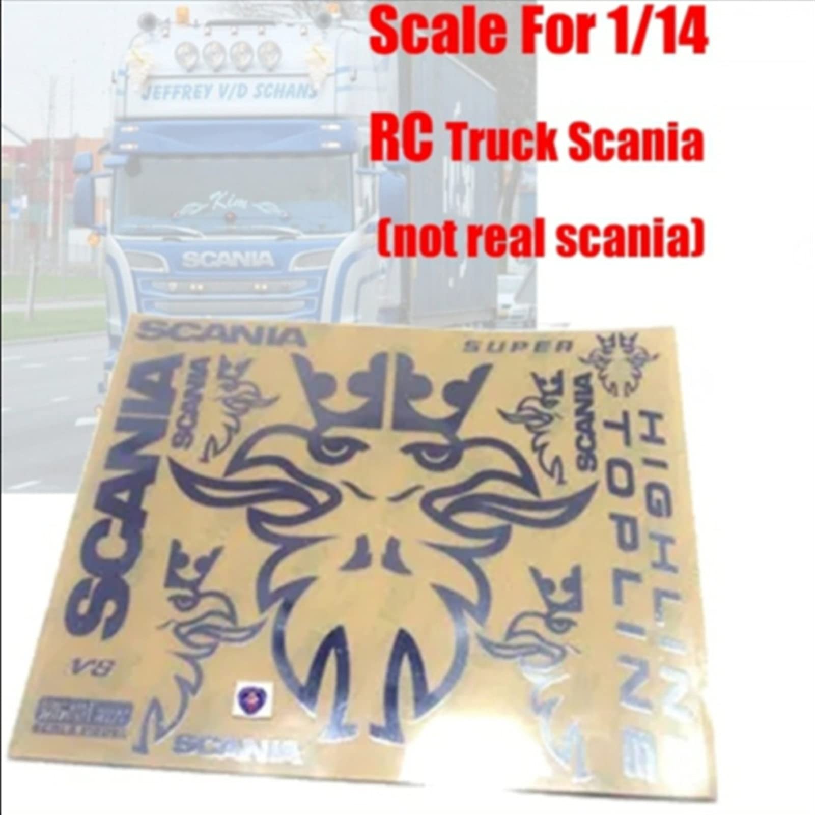 Buy DAPENGNIAO R/C scania truck metal sticker decals kit for tamiya 1: ...