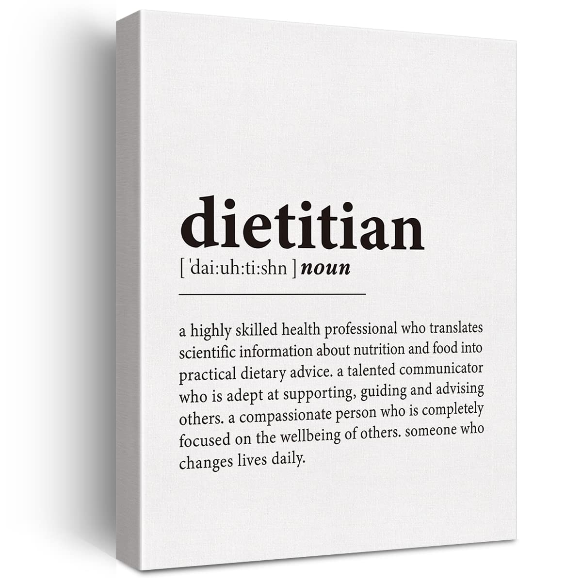 Amazon.com: LEXSIVO Dietitian Definition Print Canvas Wall Art Office ...