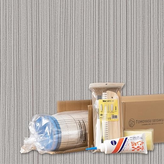 Amazon | TOMOYASU のり付き壁紙 施工道具7点付き 15m 幅92cm 【CC-SP9784】 ジョイントコーク：ホワイト JQ3 パターン | 壁紙