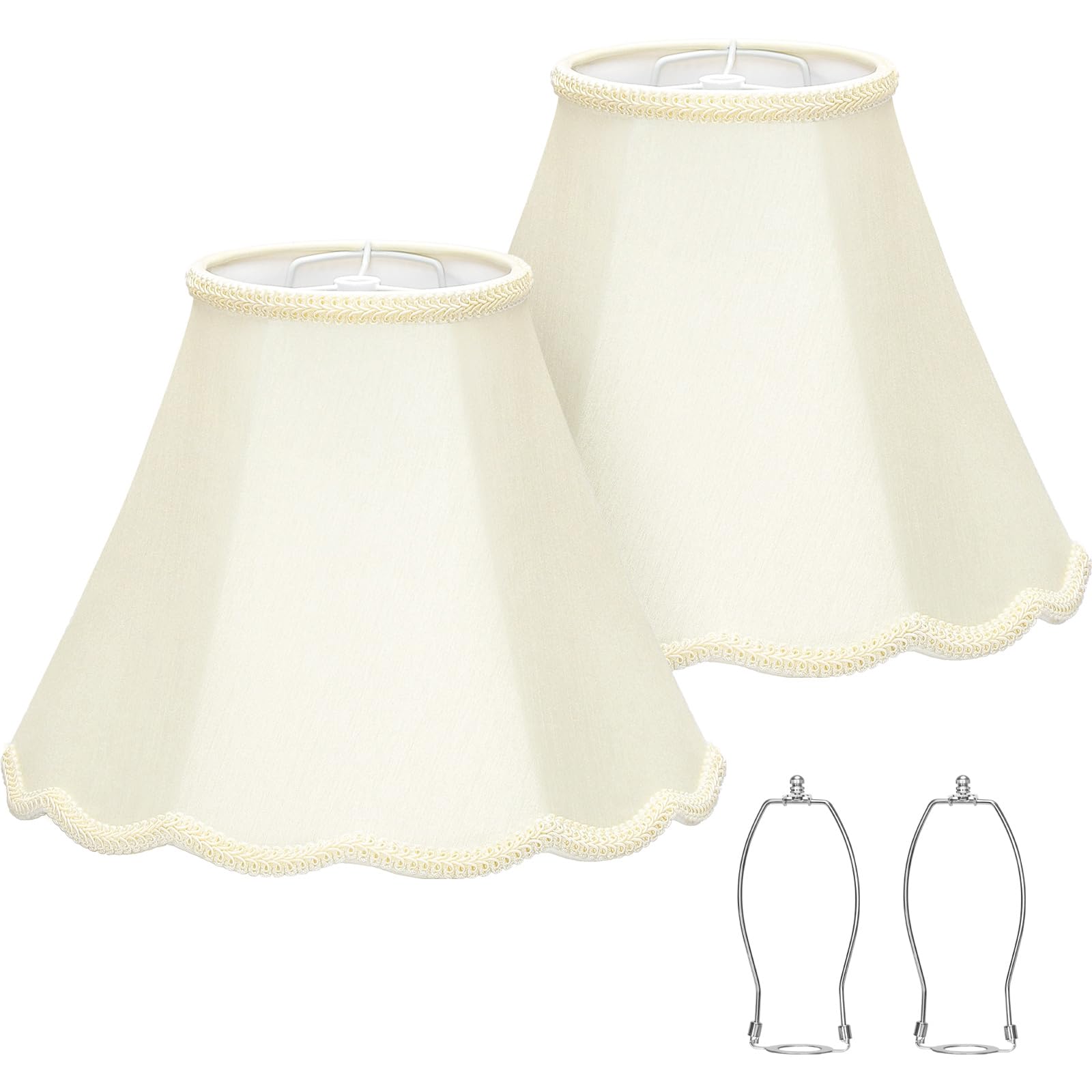 Medium Lamp Shades Set of 2, Cream Lamp Shade for Floor Lamps Table ...