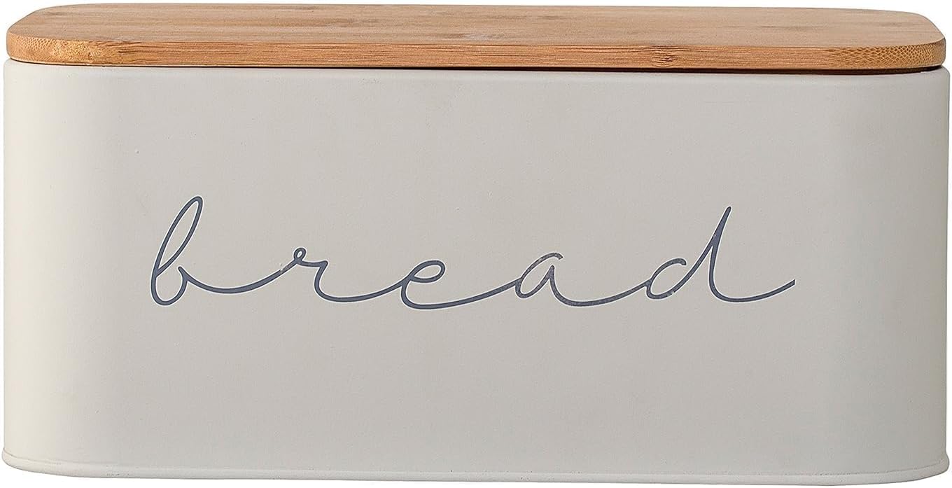 Amazon.com: Mud Pie Circa Bread Box white, 5 1/4" x 12": Home & Kitchen