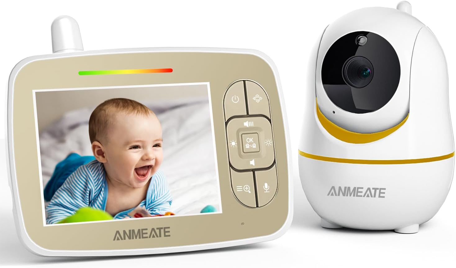 Amazon.com: HelloBaby Baby Monitor with Remote Pan-Tilt-Zoom Camera and ...