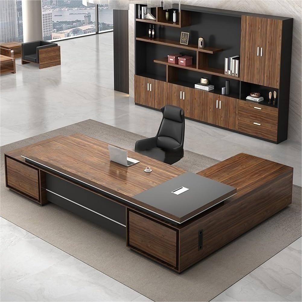 Amazon.com: ZONVIBE L-Shaped Executive Office Desk, Modern L-Shaped ...