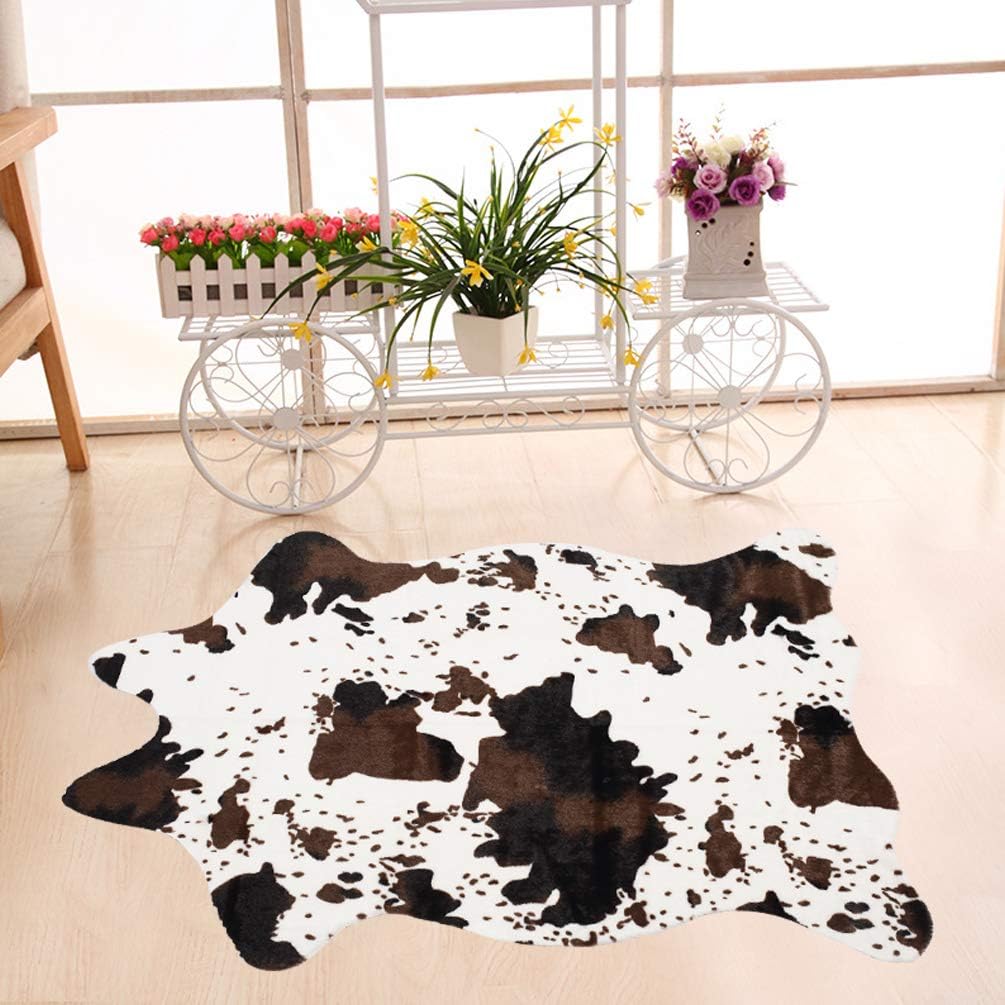 REAL/GENUINE COWHIDE LEATHER RUGS TRICOLOR COW FUR HIDE SKIN CARPET ...