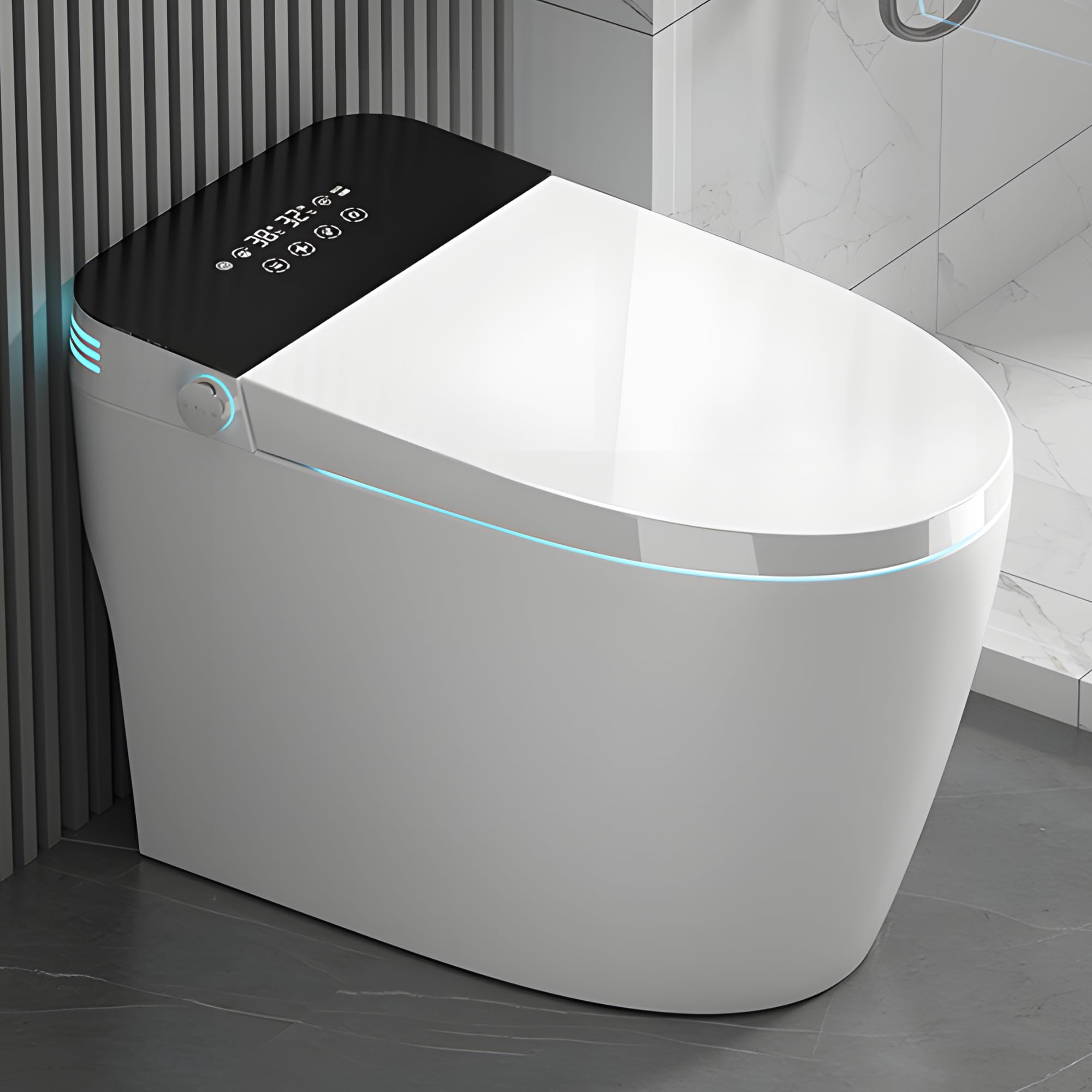 WITMYA Smart Toilet with Bidet Built In, Foot Sensor Operation, AUTO ...