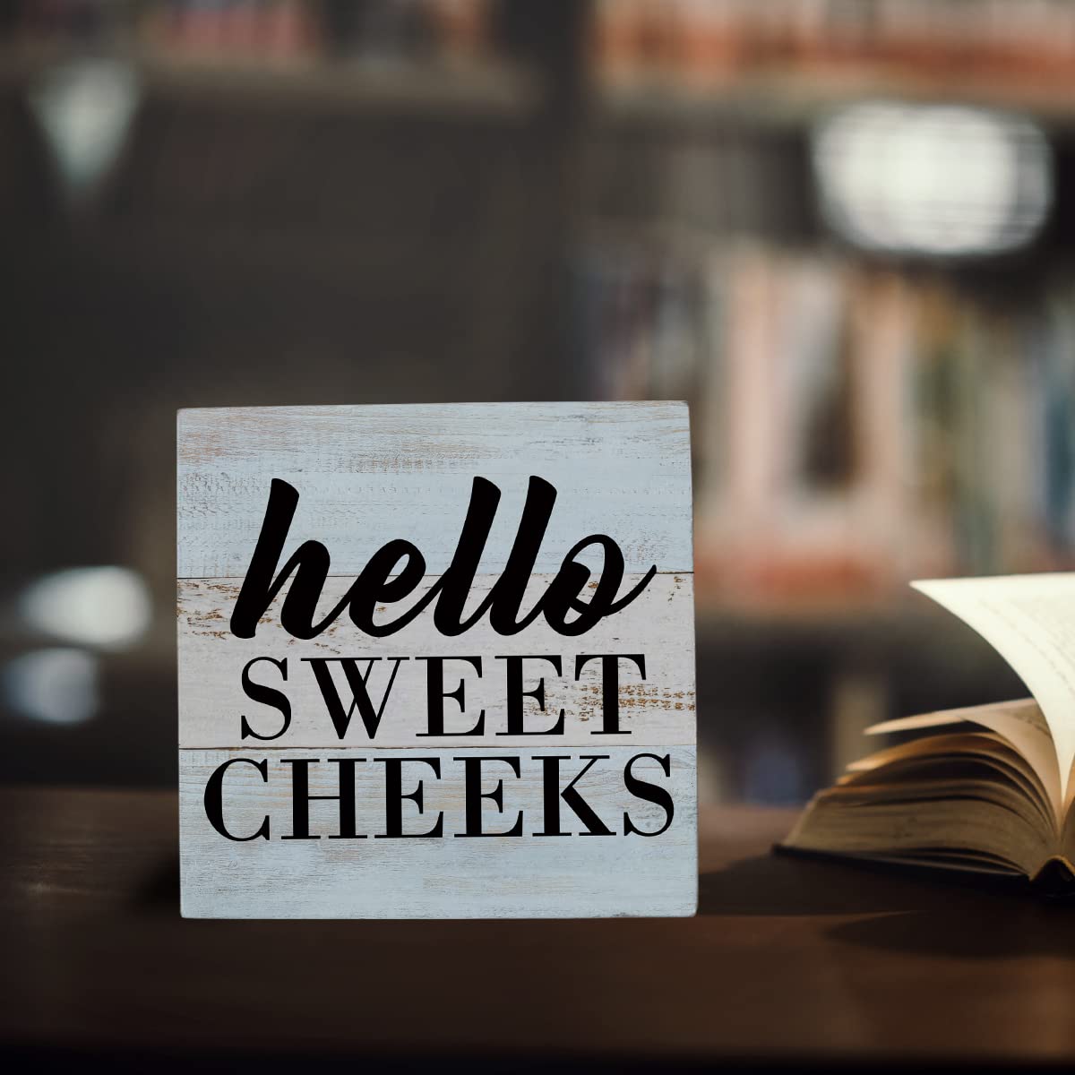 Snapklik.com : Funny Bathroom Sign Bathroom Decor Desk Decor Wooden Box ...