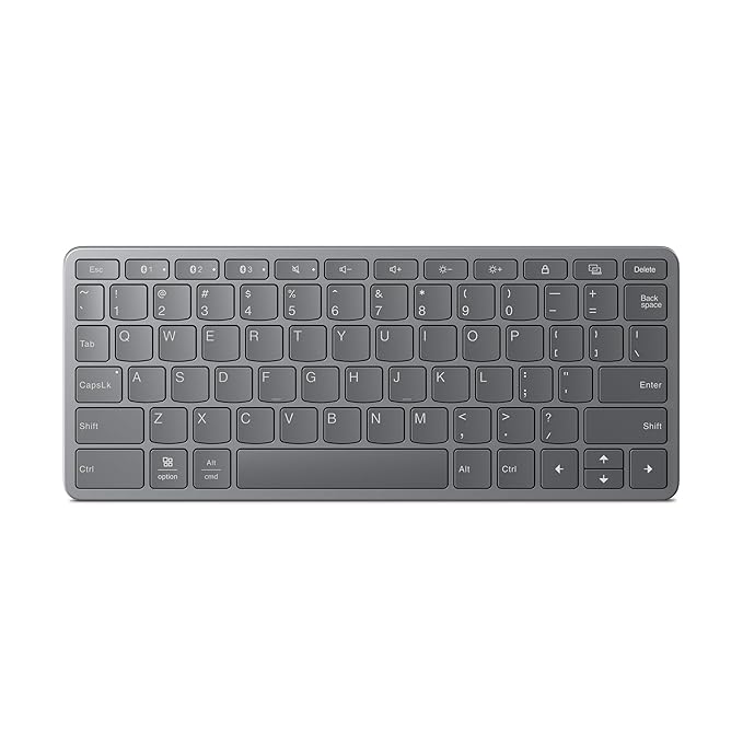 Lenovo Multi-Device Wireless Bluetooth Keyboard, Connect Up to 3 ...