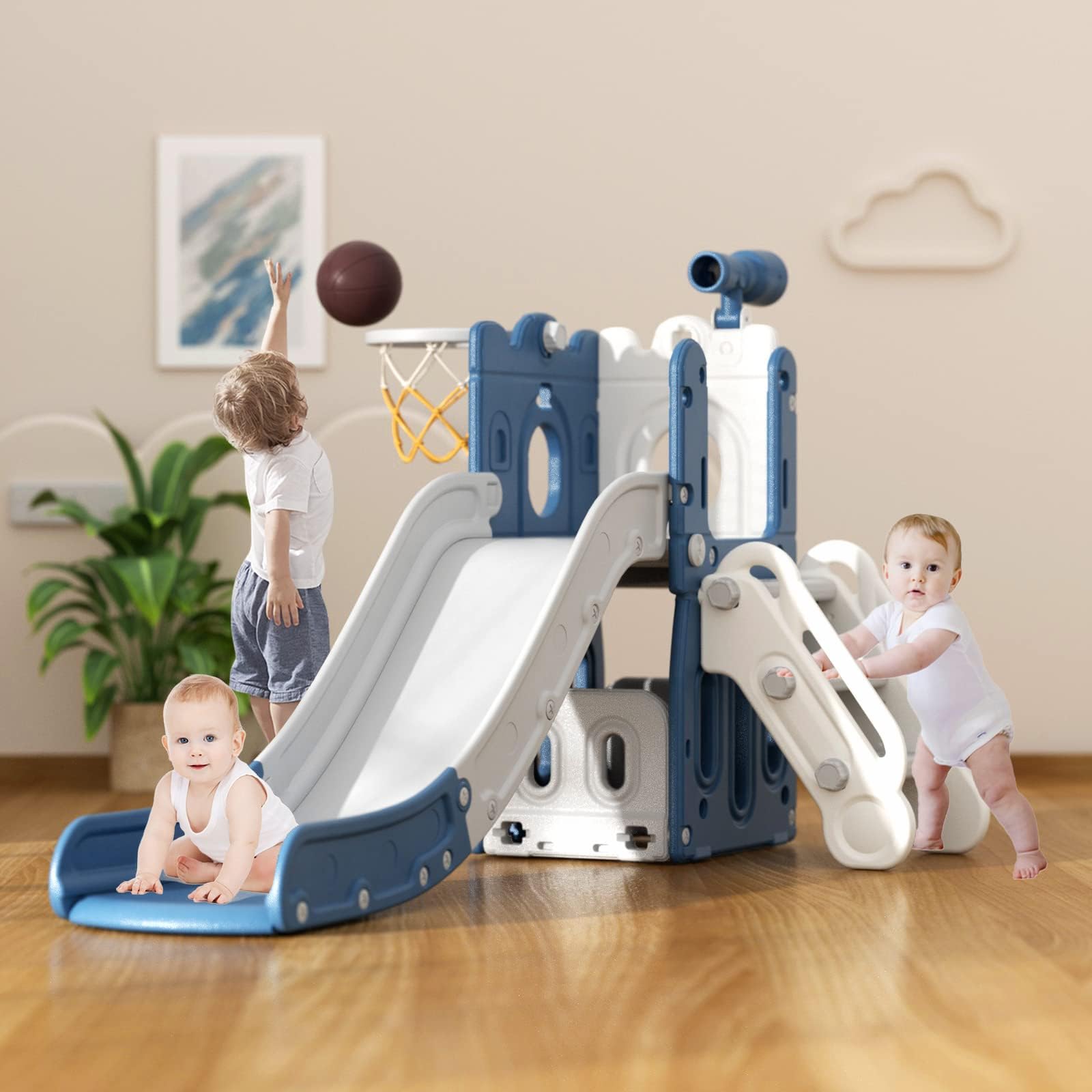 Amazon.com: Glaf Toddler Slide 7 in 1 Kids Slides Outdoor Playset ...