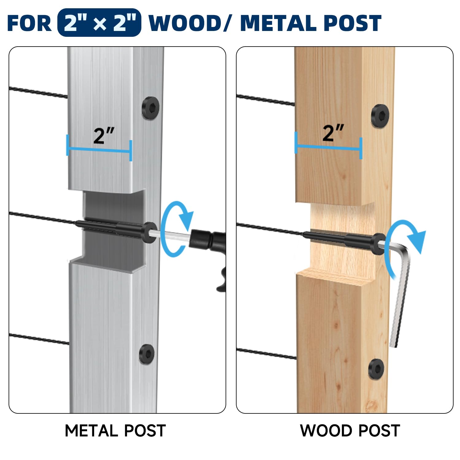 Snapklik.com : Toscoco 4 Pack Black Stainless Steel Cable Railing Kit ...