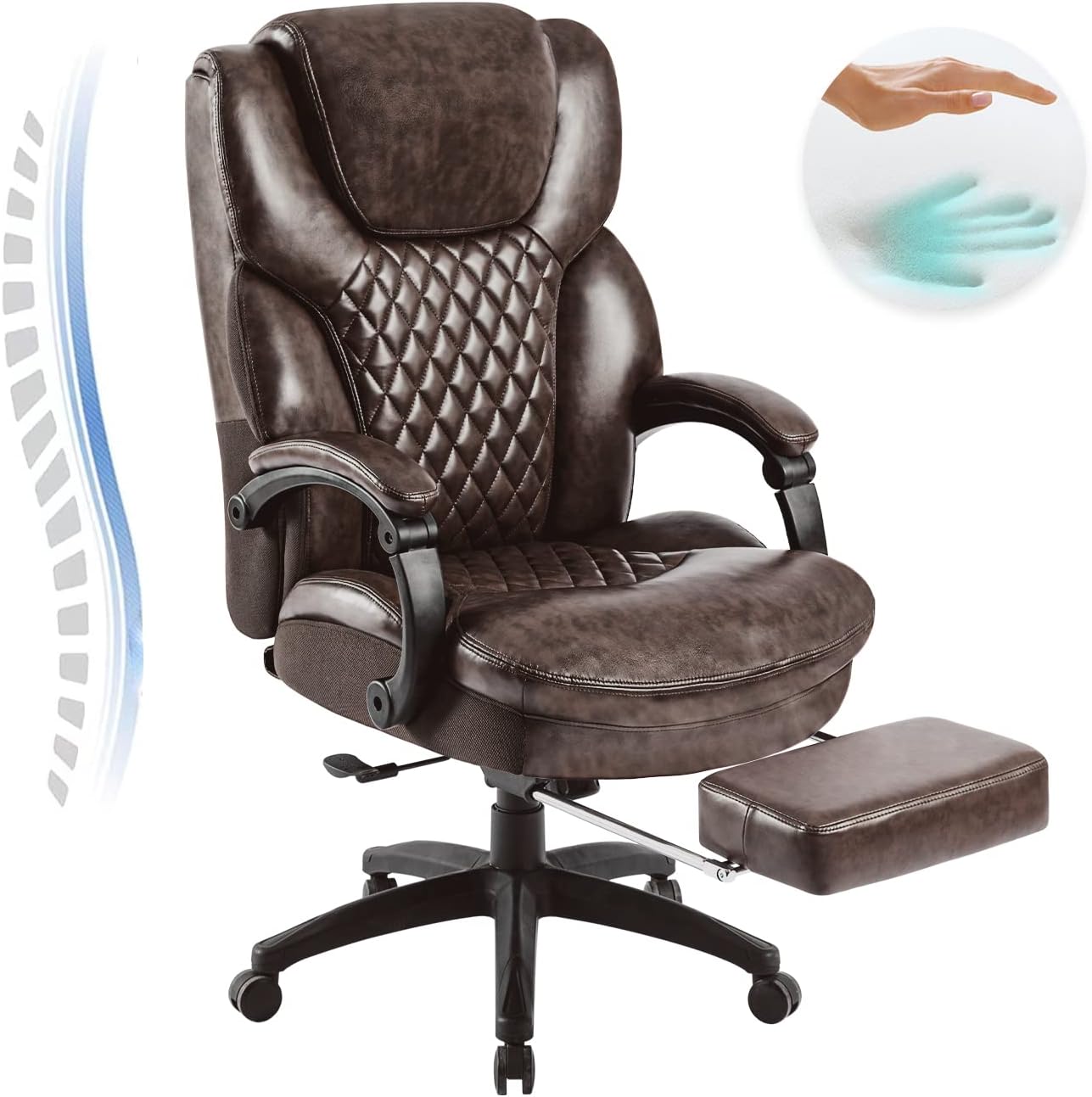 Amazon.com: YI DANICA High Back Big & Tall 400lb Office Chair with ...
