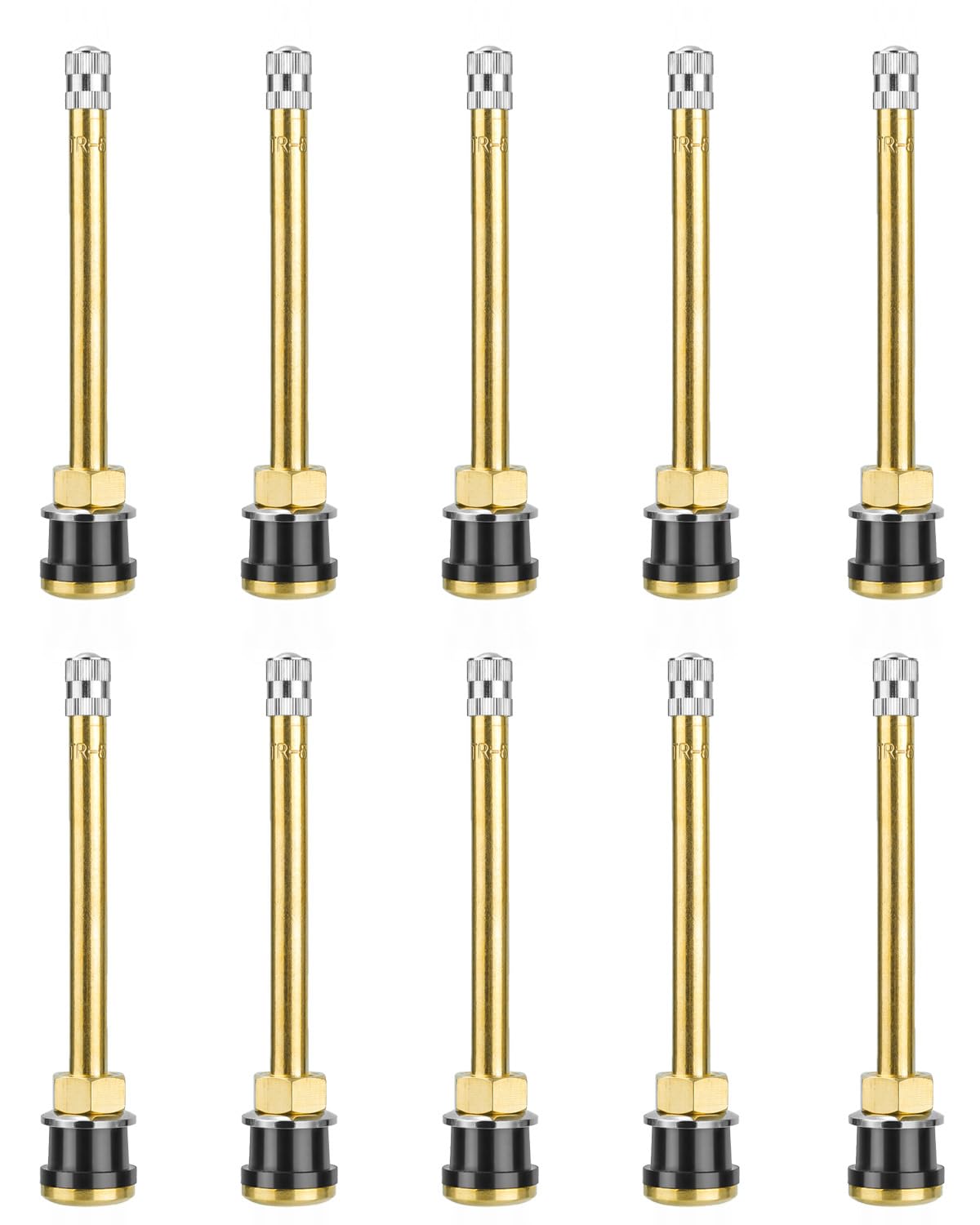 Amazon.com: Riseuvo 10 Pack TR572 Brass Commercial 3-3/4 Valve Stems for Rim Φ.625" : Automotive
