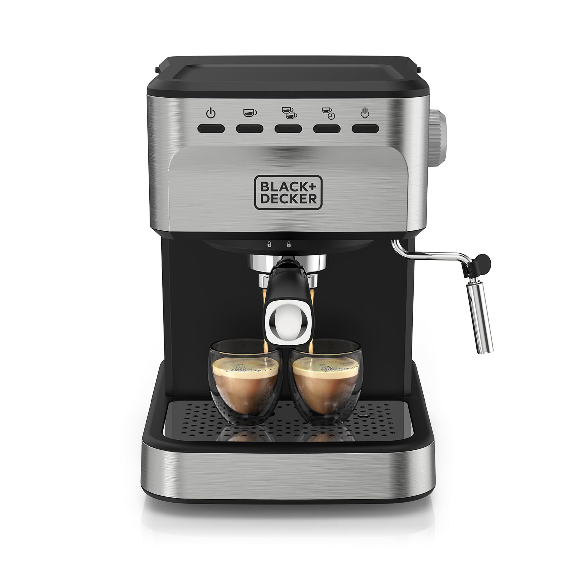 BLACK+DECKER Máquina de Espresso Semi Automática, 20 Bares, Compatible ...