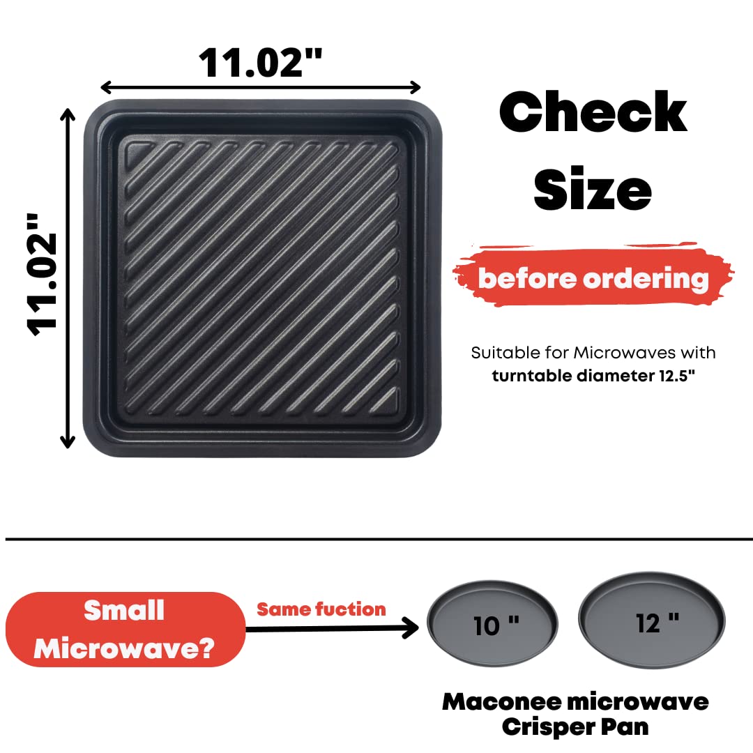 MACONEE Non-Plastic Microwave Bacon Browning Tray, Grill, and Crisper ...