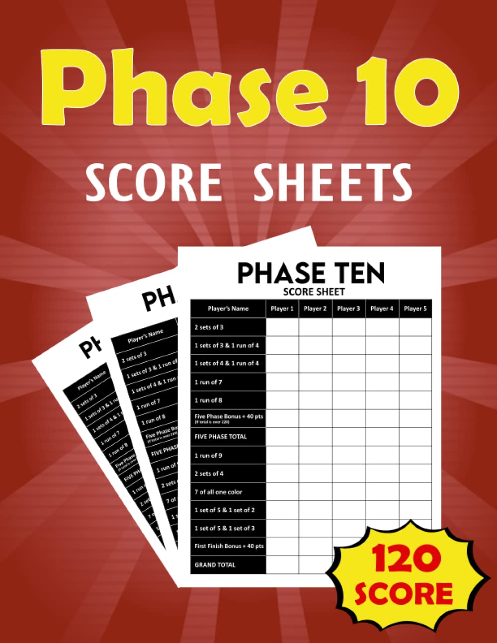 Phase 10 Score Sheets Phase 10 Card Game For Adults | Desertcart INDIA