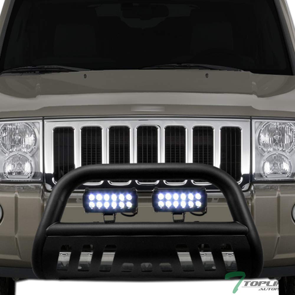 TLAPS Matte Black Bull Bar Brush Push Bumper Grill Grille Guard With ...