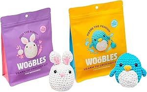 Amazon.com: The Woobles Beginners Crochet Kit with Easy Peasy Yarn as ...