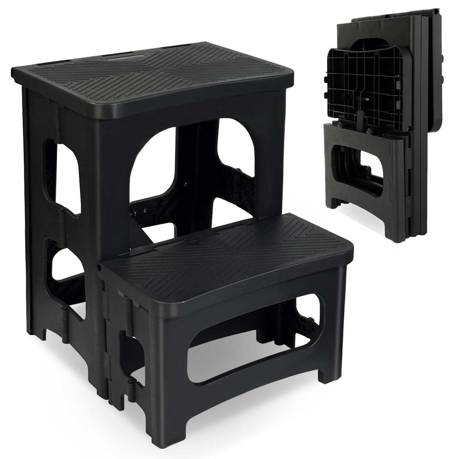 SAILESI Folding 2 Step Stool, Portable Collapsible Step Stool for ...